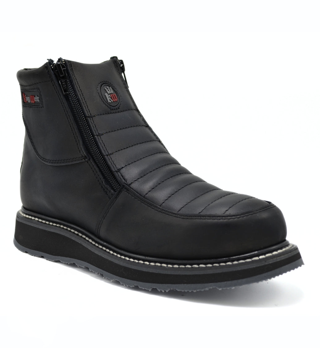 Ultra Flex 6" Black Double Zipper, Work Boots for Men - Soft Toe, Prem ...